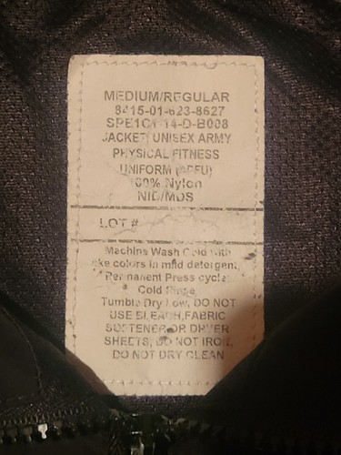 US ARMY Physical Fitness Uniform APFU Unisex Jacket Medium EUC | eBay