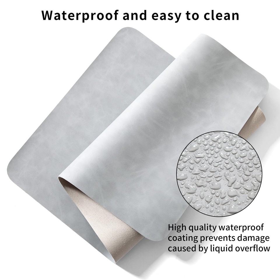 Desk Pad Soft PU Leather Large Mouse Pad Laptop Computer Desk Mat Table ...