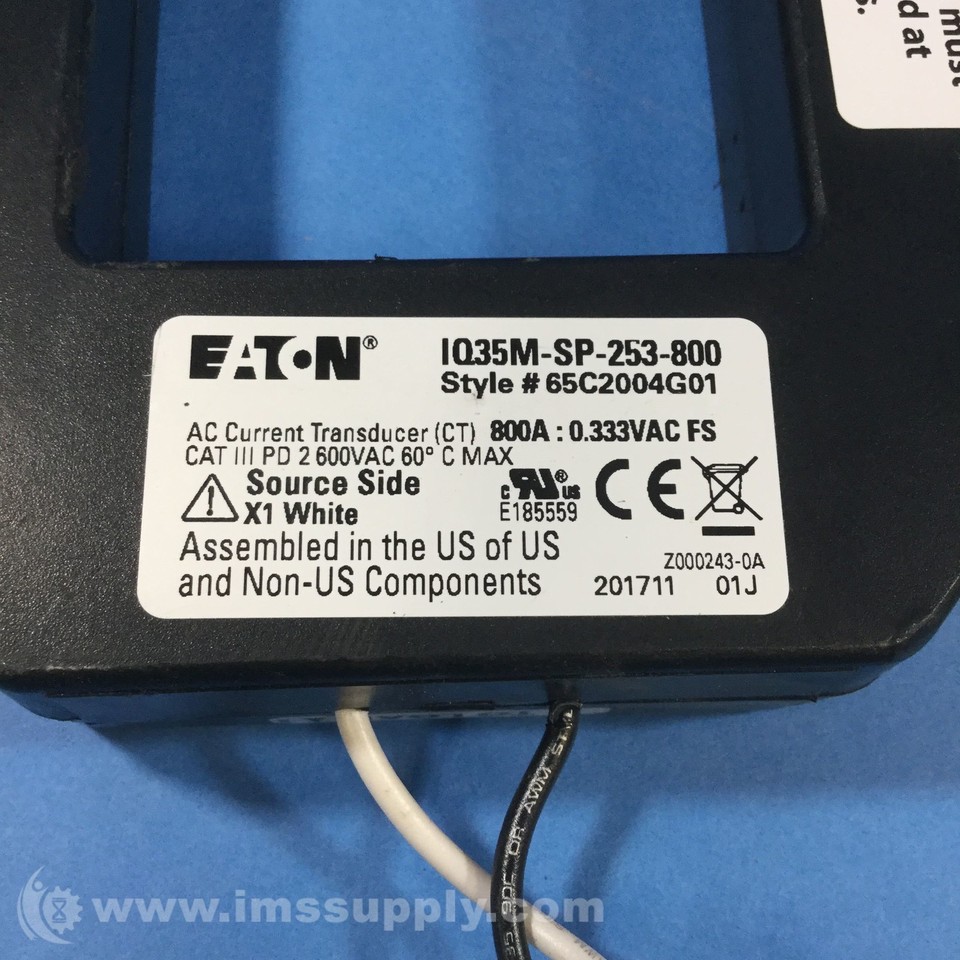 Eaton IQ35M-SP-253-800 AC Current Transducer USIP | eBay