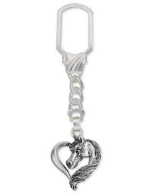 Horse Key Ring Jewelry Sterling Silver Handmade Horse Key Ring H301-KR ...