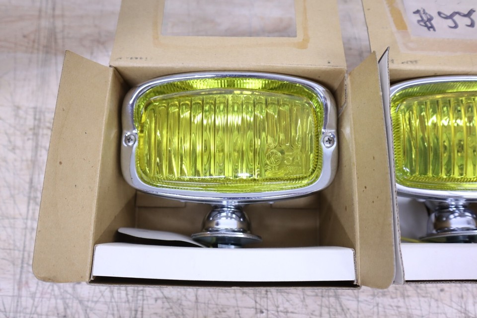 Super Rare NOS Original Vintage KC HiLites KC-5YQ Chrome Rectangular ...