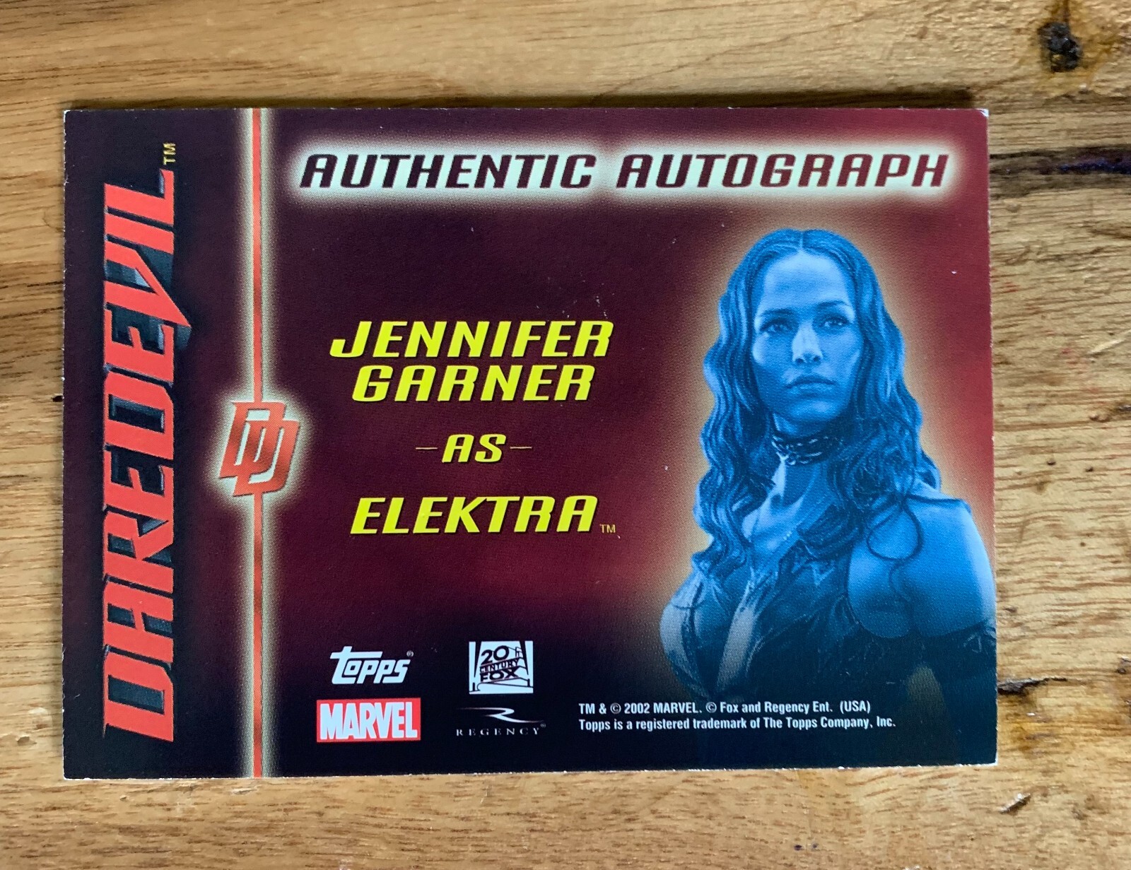 2003 Topps Daredevil autographed card of Jennifer Garner as Electra | eBay