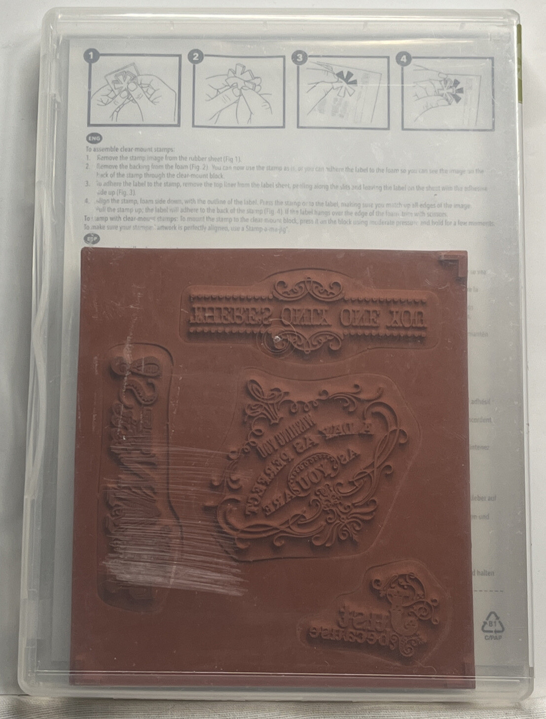 Stampin Up Vintage Verses Stamp Set Words and Phrases 4 Stamps | eBay