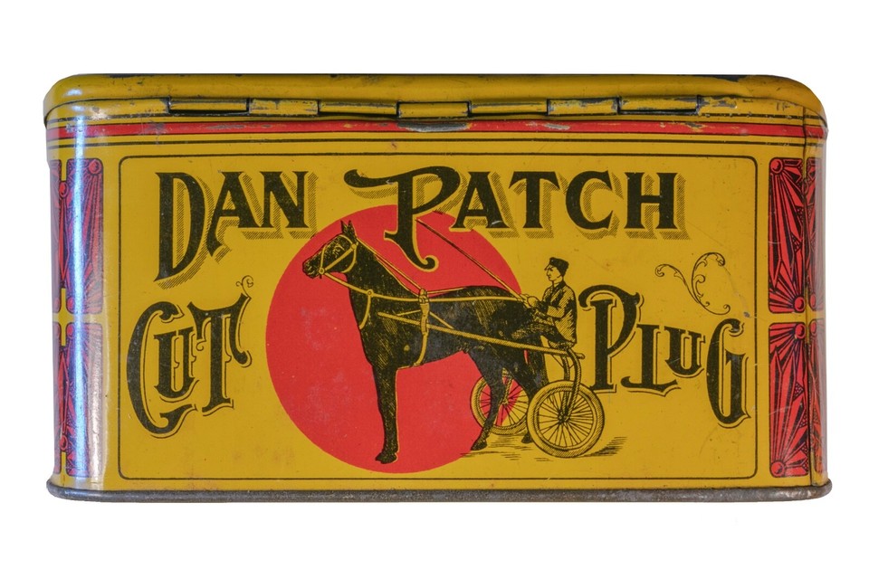Rare 1910s “Dan Patch” litho hinged tobacco tin in good condition | eBay