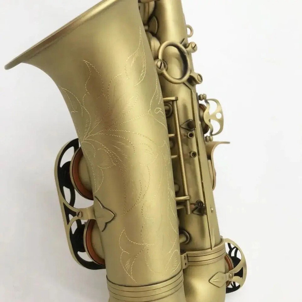 Retro classic 54 double rib Alto saxophone antique copper frosted craft ...