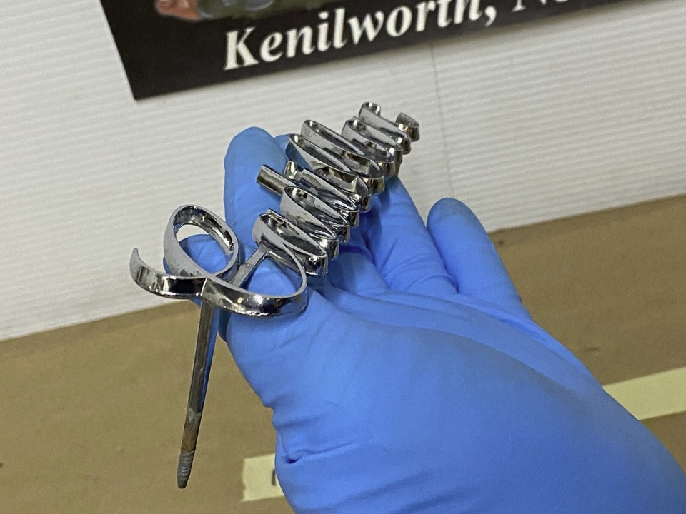 OEM 68 Cadillac Deville FRONT GRILL SCRIPT EMBLEM BADGE #1490224 *SHOW ...