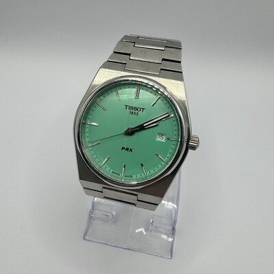 Tissot Prx Mint Green 40mm Mens Watch T137410A | eBay UK