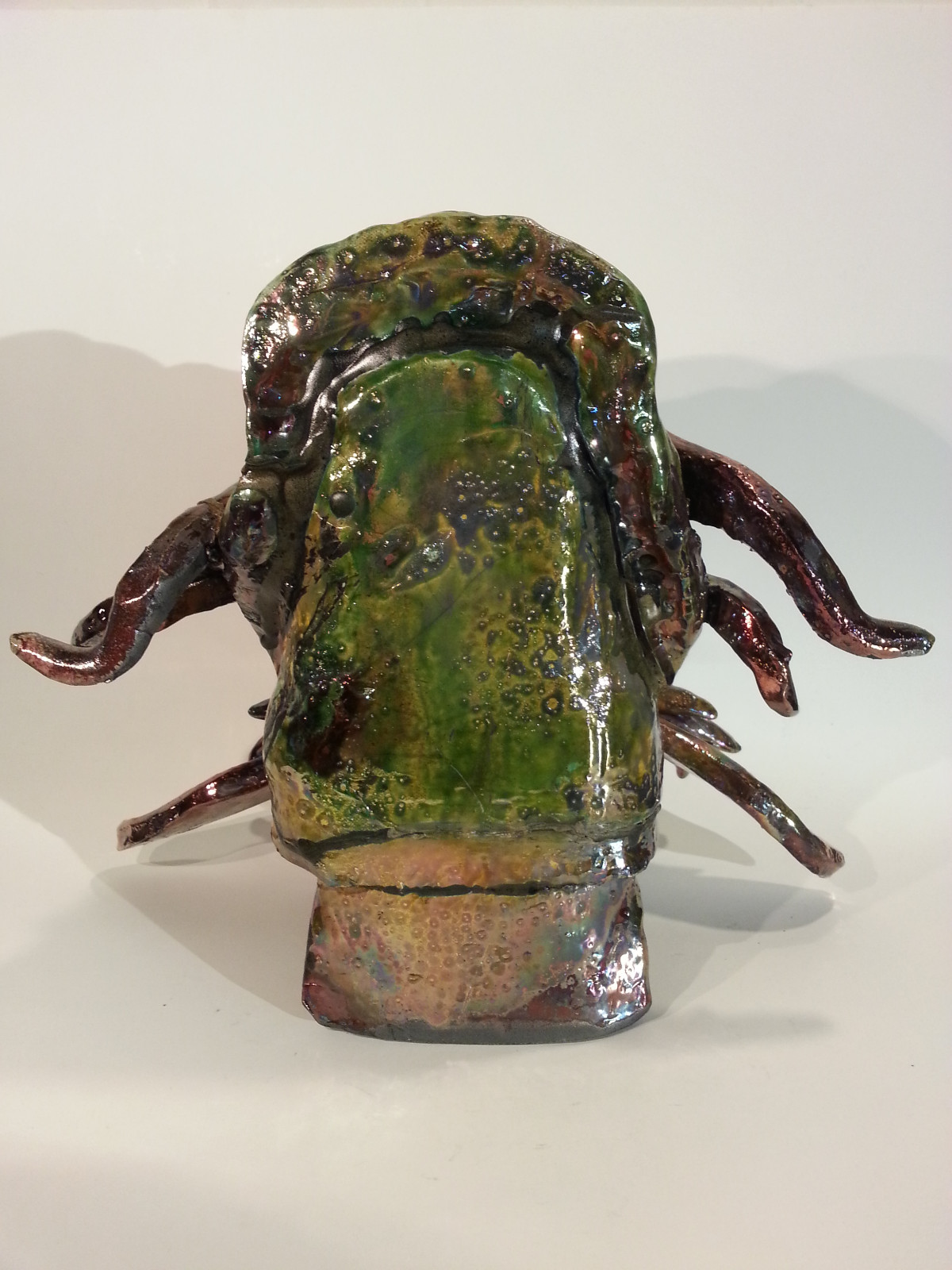 Ceramic Dragon Head Sculpture - Raku - Damaged/Repaired | eBay