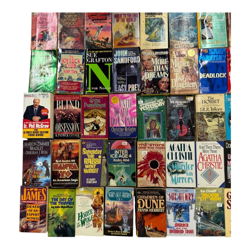 Lot of 77 Mixed Genre Vintage Books Collection Small softcover only | eBay