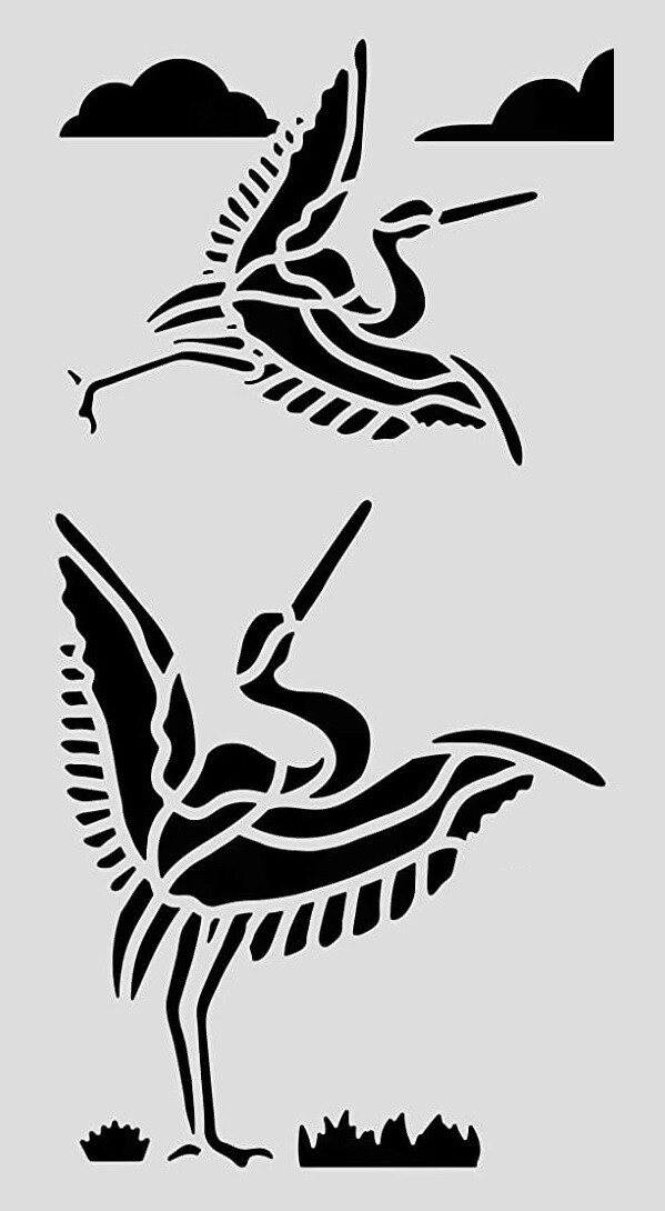 5.5"x10" Clear Plastic Stencil - Crane (SA1153) | eBay