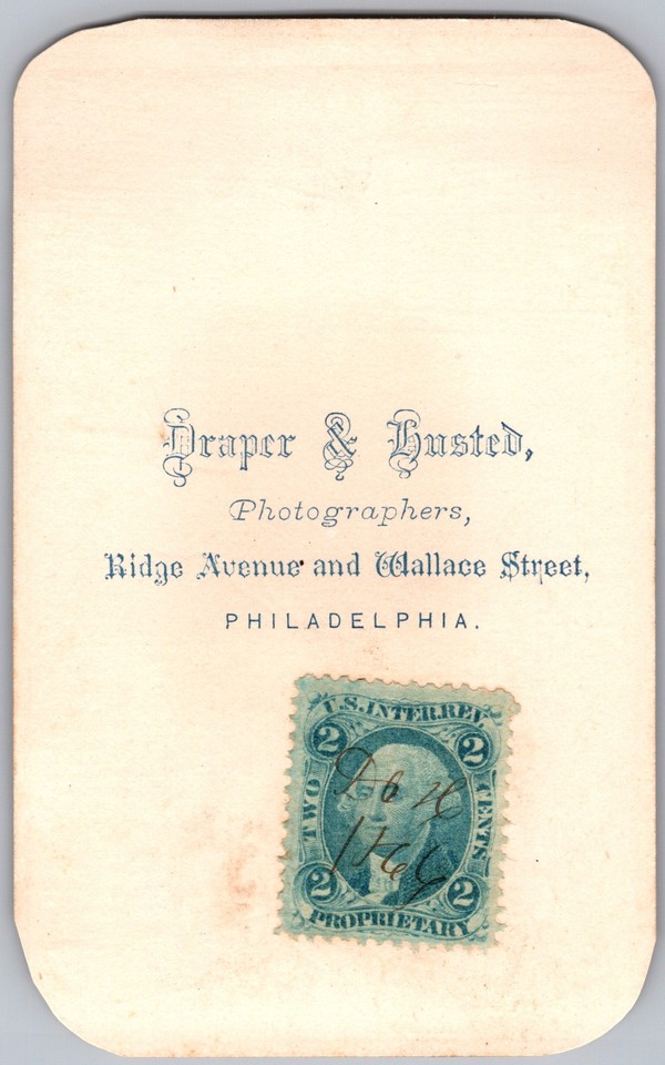 Antique CDV Circa 1860s 2C Civil War Tax Stamp Lady Philadelphia PA | eBay