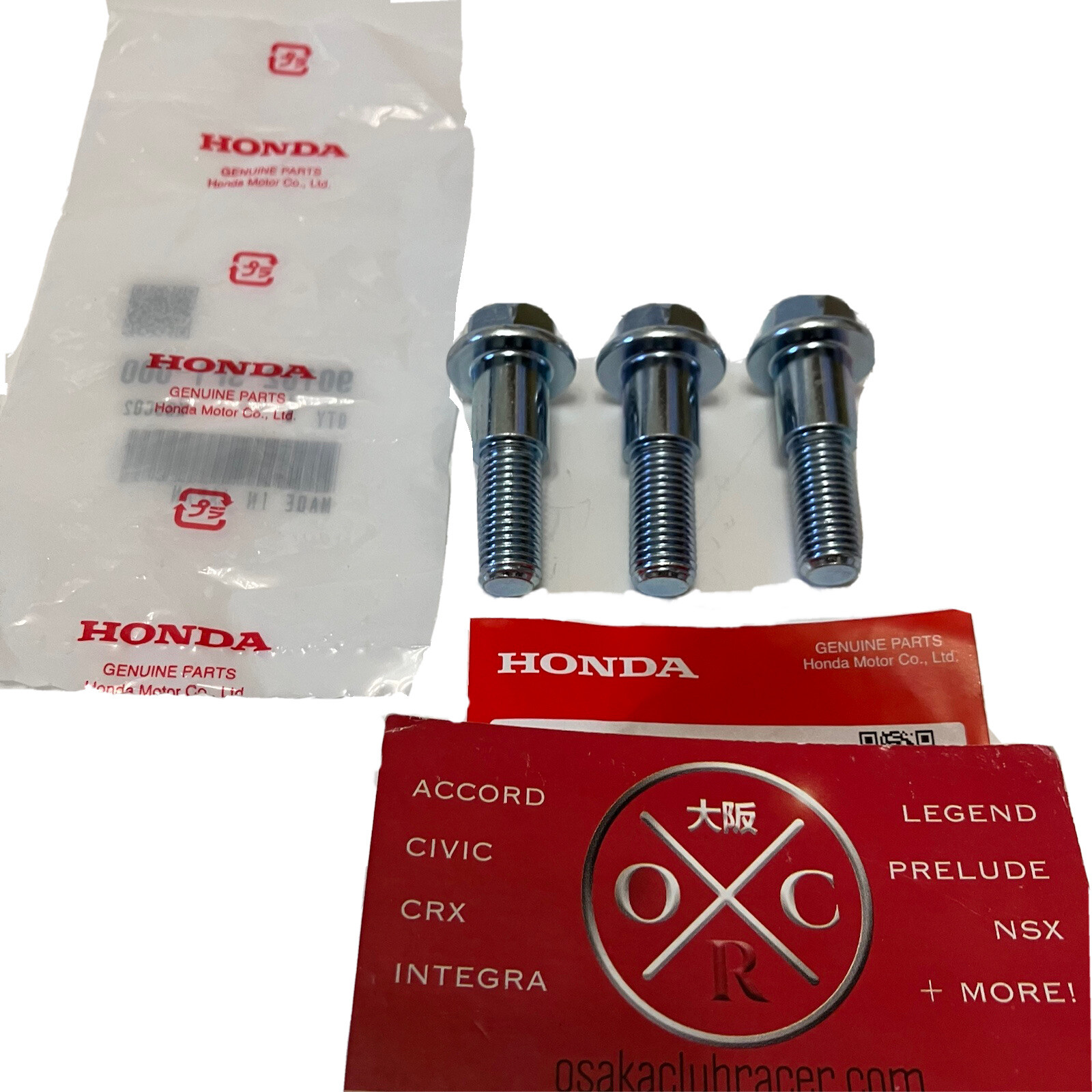 Genuine OEM Honda Intermediate Half Shaft Bolt Set of 3 10x1.25 Hex ...