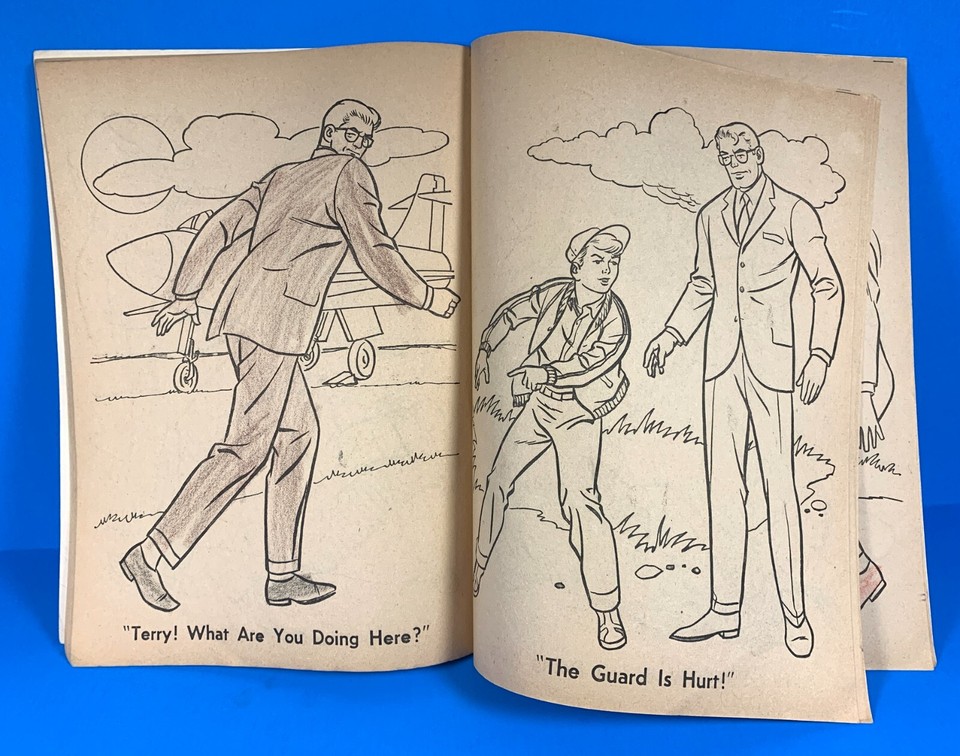 SUPERMAN “THE MISSLE BASE MYSTERY” ORIG 1965 VINTAGE COLORING BOOK IN ...