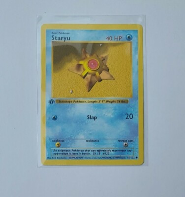 1st Edition Shadowless Staryu Pokemon Card | eBay