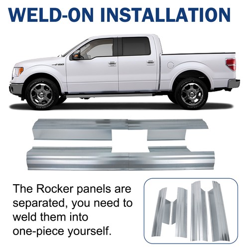 Slip-on Rocker Panel & Cab Corner Kit for 09-14 Ford F150 Pickup Truck ...