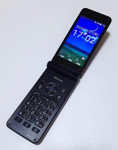 SHARP AQUOS SH-01J DOCOMO ANDROID Flip Phone Keitai blue black UNLOCKED ...