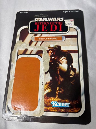 1983 vintage star wars REBEL COMMANDO cardback backer card | eBay
