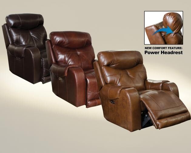 Catnapper Venice Power Chaise Recliner - Walnut Top Grain Leather | eBay
