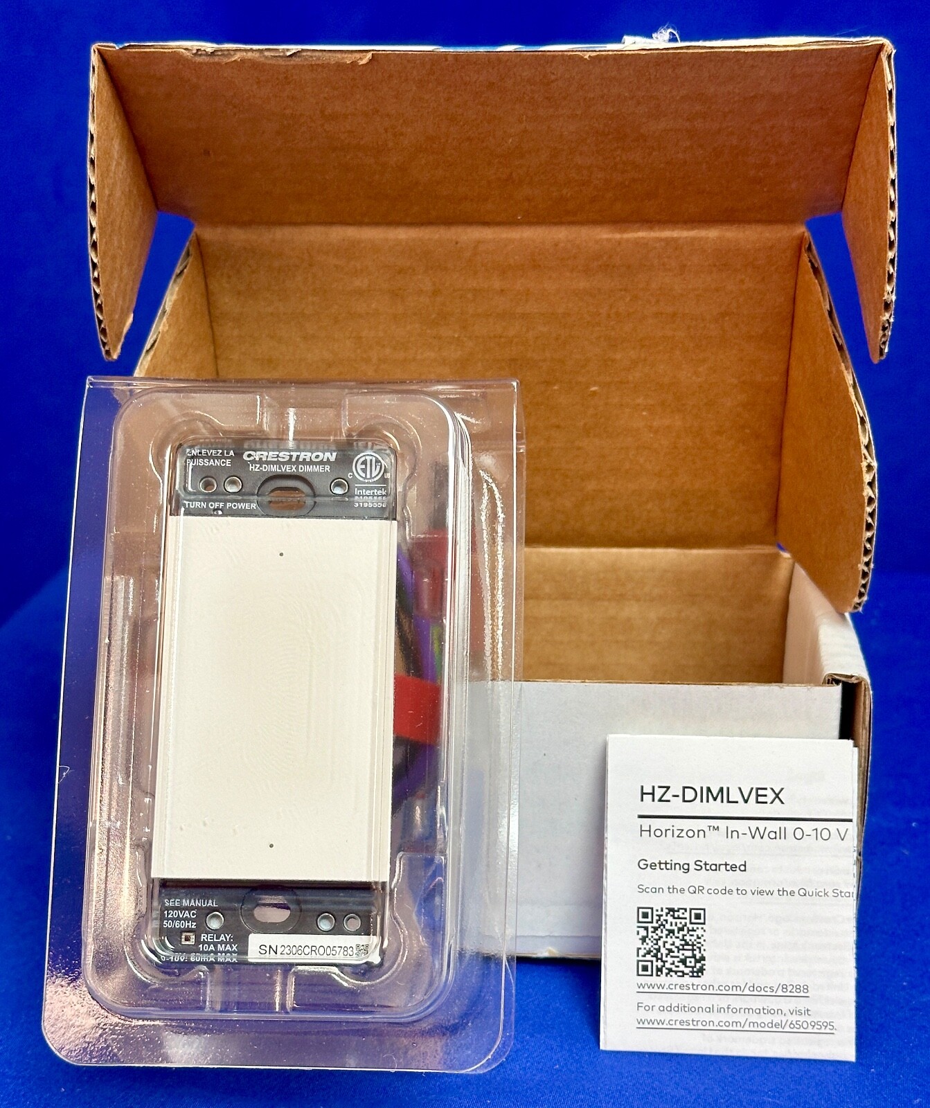 CRESTRON HZ-DIMLVEX-W, Horizon™ In-Wall 0-10 V Dimmer with infiNET EX ...