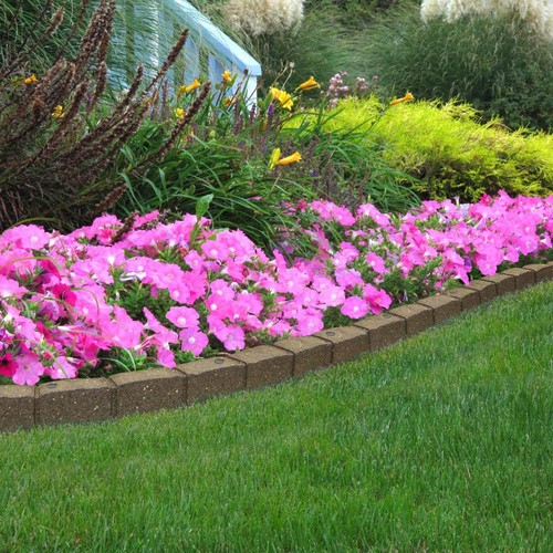 4 ft. Roman Stone Rubber Garden Edging - Earth Tone Landscape Border | eBay