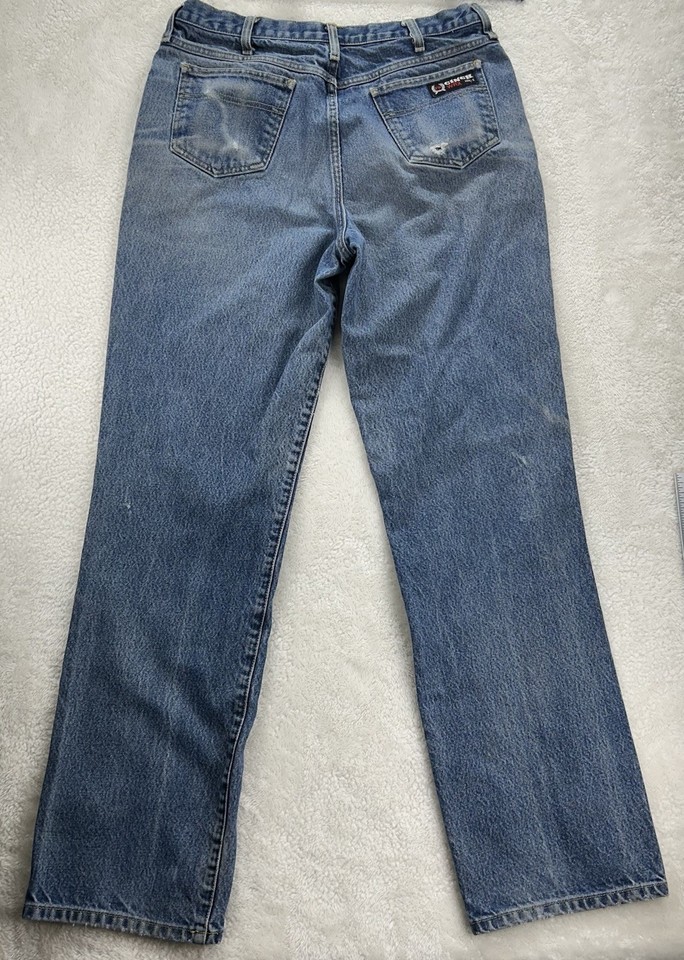 Cinch WRX FR Jeans Mens 33x34 Blue Flame Resistant HRC-2 Denim Stained ...