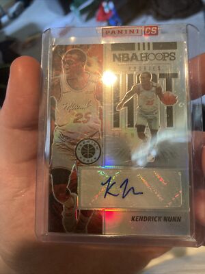 Kendrick Nunn 2019-2020 Hoops Premium Stock Hot Signature Rookie Card ...
