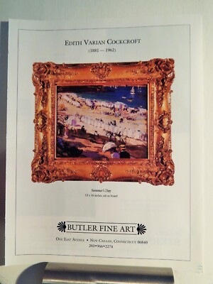 EDITH VARIAN COCKCROFT ART PIECE VTG ORIG 1996 ADVERTISEMENT | eBay