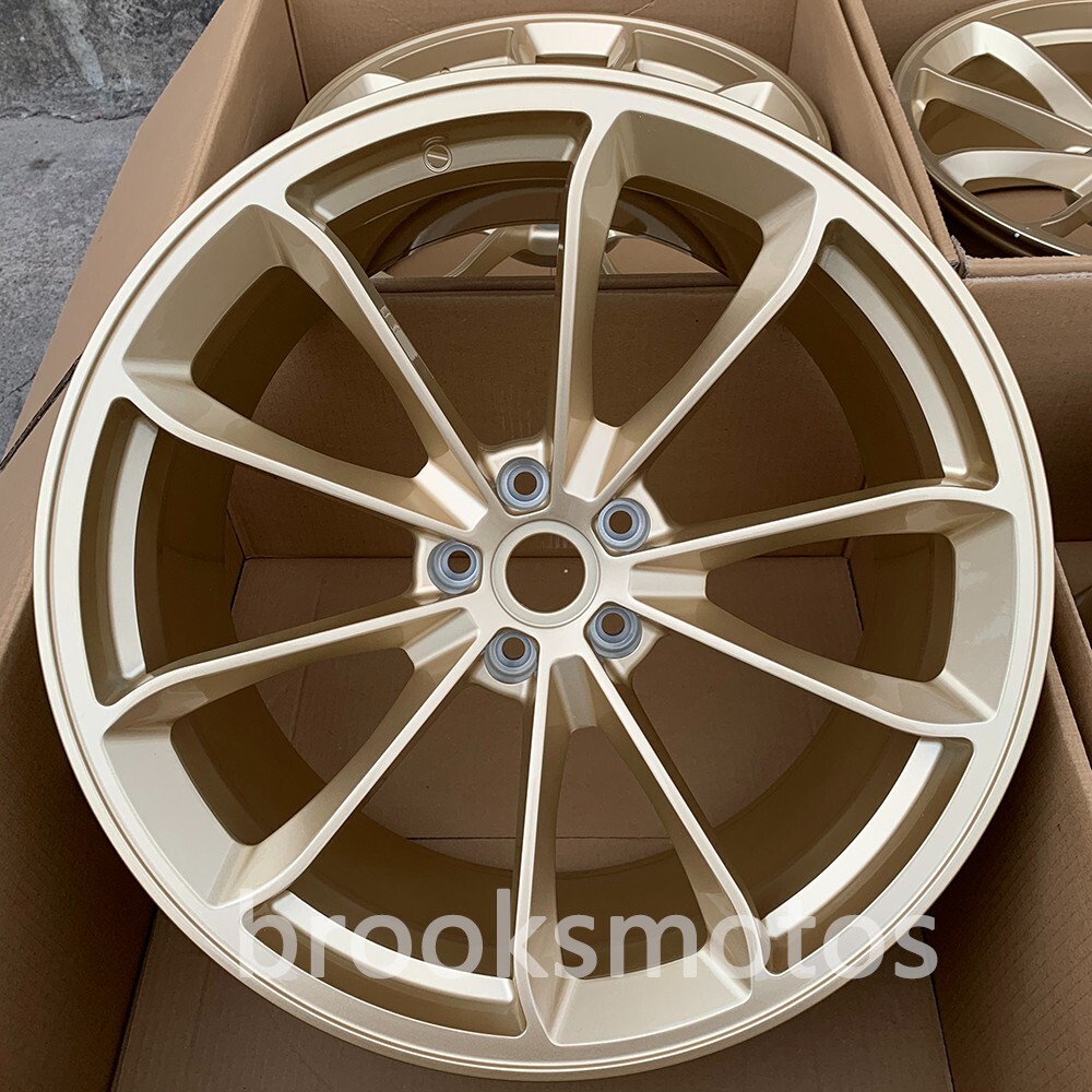 21" FORGED GOLD GT4 STYLEWHEELS RIMS FITS FOR PORSCHE MACAN 21X9.5 ...