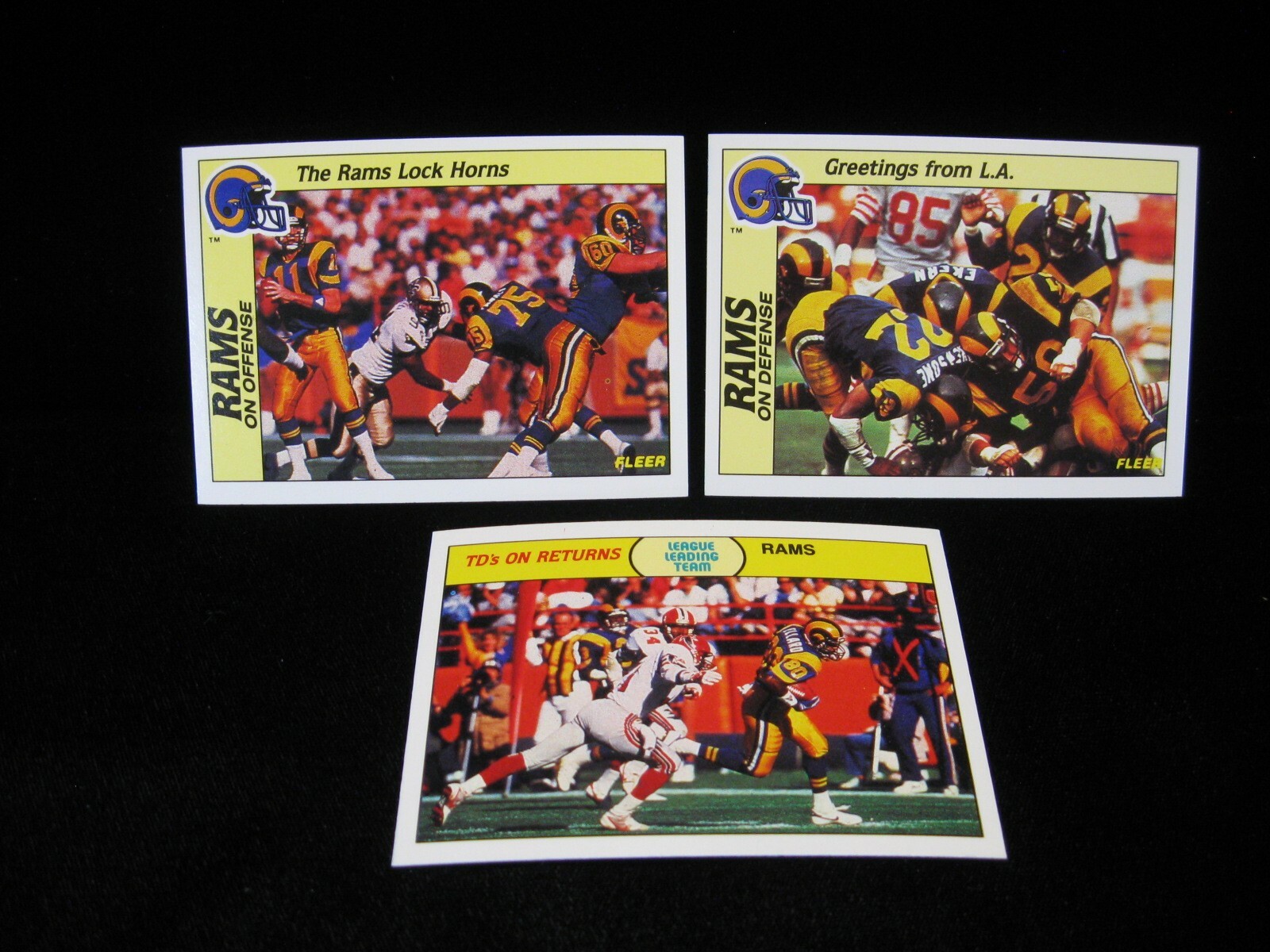 1988 Los Angeles Rams Fleer In Action Cards #49 #50 #88 of 88 | eBay