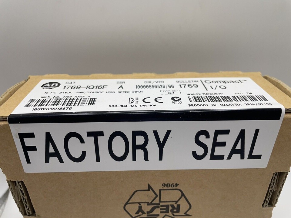 New Factory Sealed 1769-IQ16F SER A Compact 16 Pt 24VDC I/O Input ...