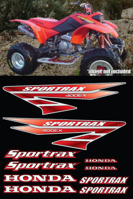 400ex Decals Stickers 10pc kit TRX Sportrax Gen 3 Full Color Red Pick ...