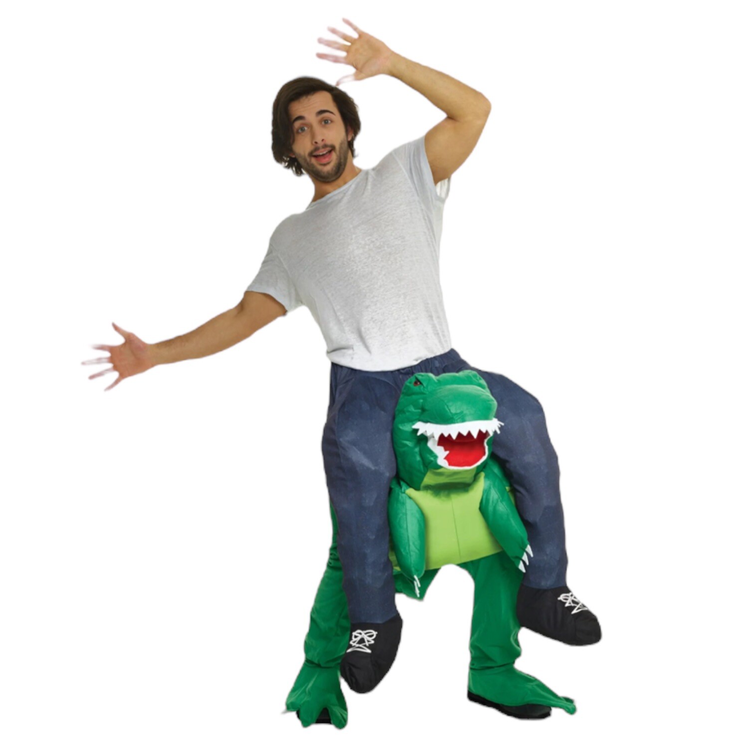 Dinosaur Piggyback Adult Costume Morph Costumes Green… - Gem