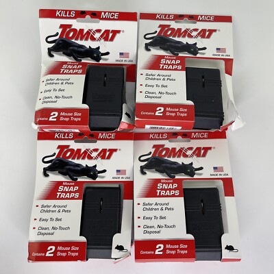 Tomcat Mouse Size Snap Traps Made In USA 8 Total Traps | eBay