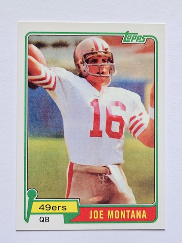2010 Topps Joe Montana #216 1981 Rookie Reprint NFL HOF 49ers QB Legend ...