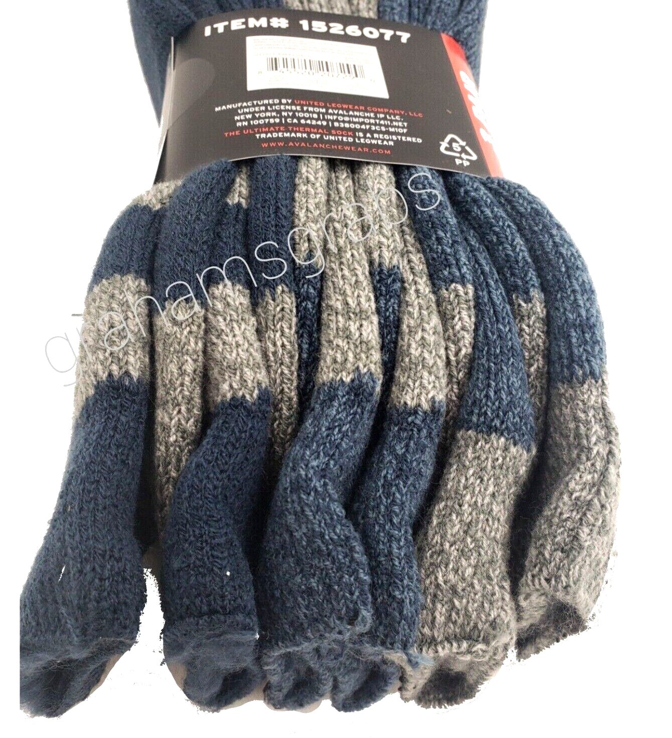 AVALANCHE ULTIMATE THERMAL CREW SOCKS MEN 6-12 SHOE SIZE 3 PAIR ALL DAY ...