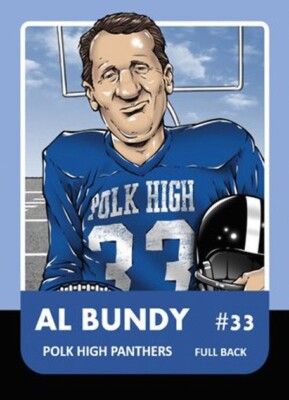 AL BUNDY CUSTOM ART FOOTBALL CARD | eBay
