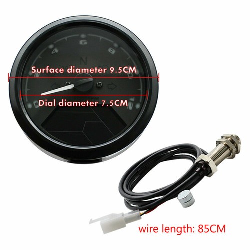 Motorcycle Speedometer Tachometer Cafe Racer moto Odometer LCD Digital ...