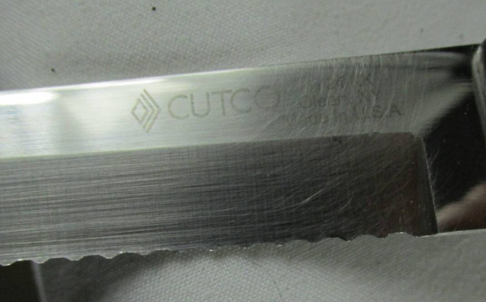 CUTCO Olean NY USA 1724 KK Serrated Bread Knife Cutlery 10" Blade Brown ...