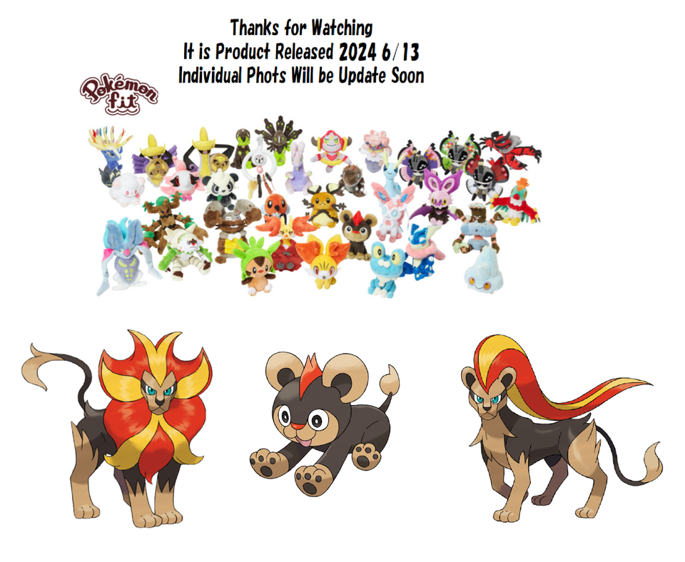 Pokemon Plush doll Pokémon fit Litleo & Pyroar ( Male & Female ) NEW | eBay