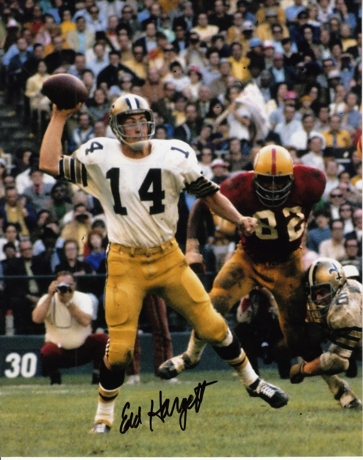 Edd Hargett #3 8x10 Signed Photo W/COA New Orleans Saints 032419 | eBay