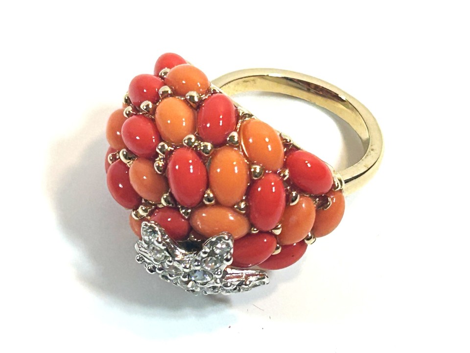 KJL Kenneth Jay Lane Coral Starfish Bracelet & Ring Set Signed ...