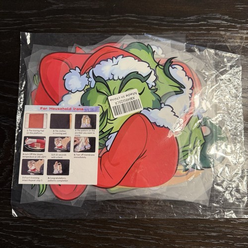 9 Sheets Grinch Christmas Iron On Patterns Holiday Art Decorative | eBay