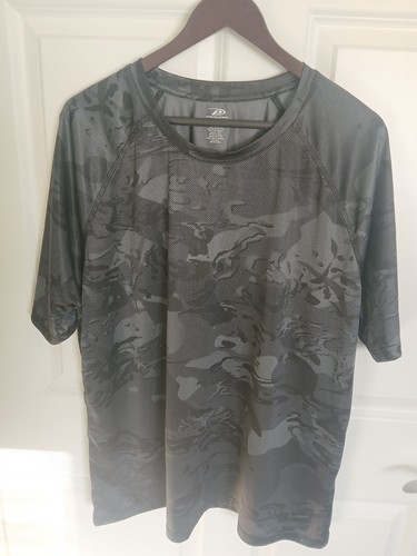 Pro Player Black & Gray Camo/Camouflage T-Shirt Outdoor/Active Tee Men ...