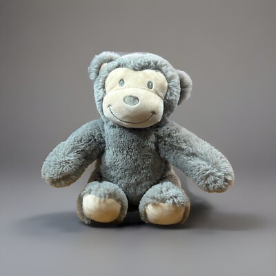 Silver One Intl Plush Stuffed Monkey 10” Sitting Gray toy Stuffed ...
