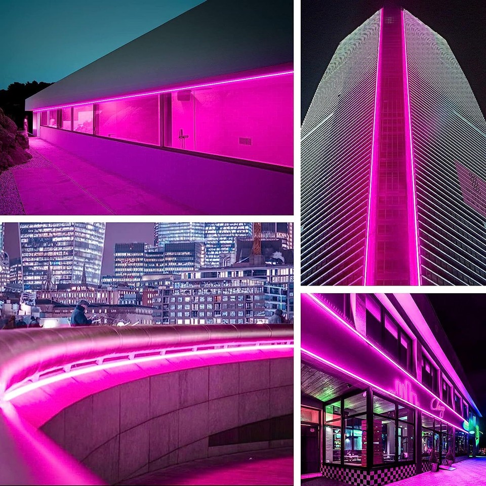 110V Flexible LED Neon Light Strip Waterproof Holiday Home Party Floor ...