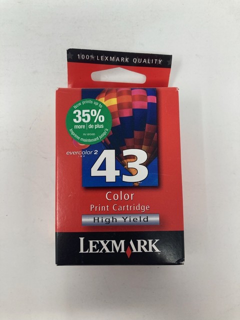 Genuine OEM Lexmark 43xl Color High Yield Ink Cartridge 18Y0143 for ...
