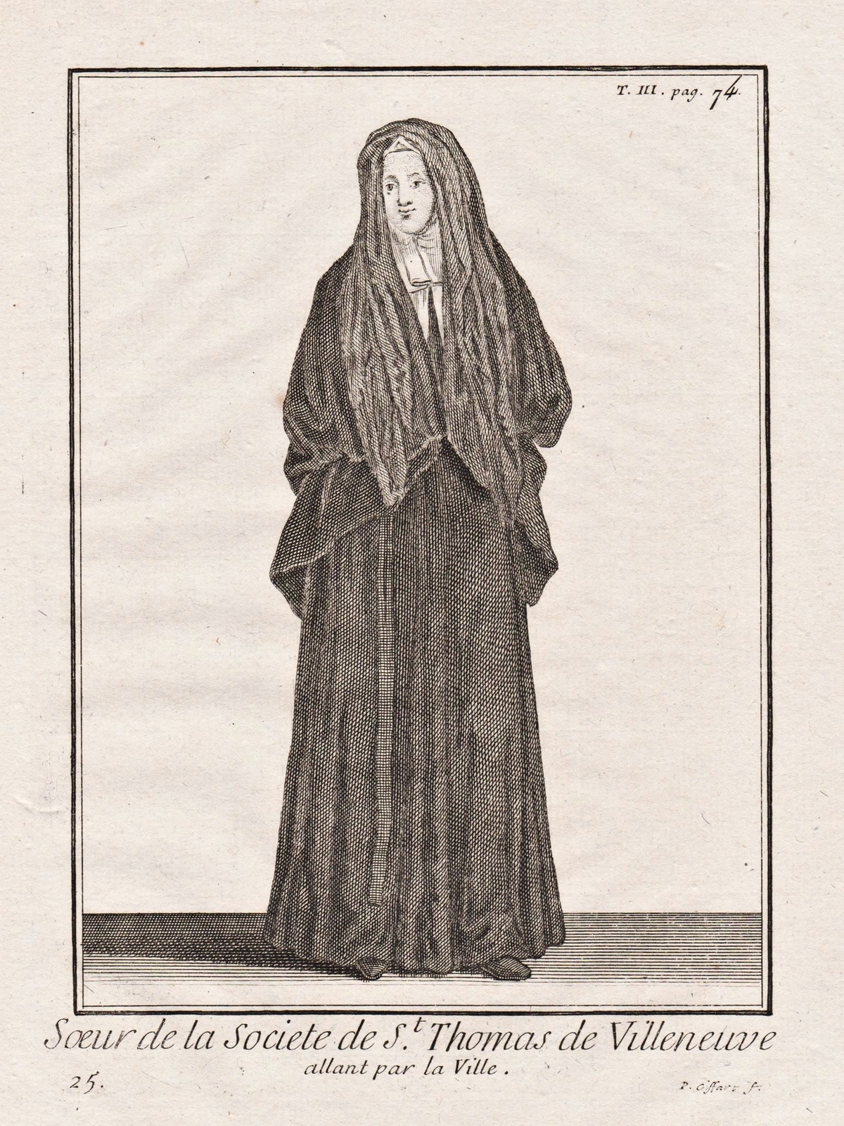 S Di Urs De Saint-Thomas Villeneuve Nun Suora Costume Tracht Engraving ...
