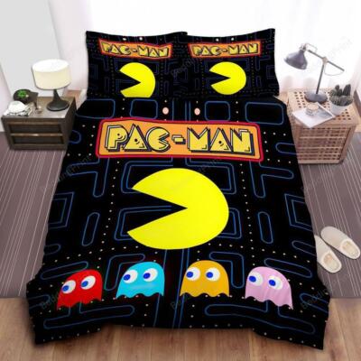 Pac Man Bedding Set Doona/Duvet Cover Pillowcase Single Double Queen Kid Gift | eBay