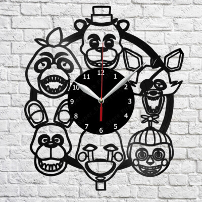 Five Nights at Freddy’s Vinyl Clock Record Wall Clock Decor Fan Art ...