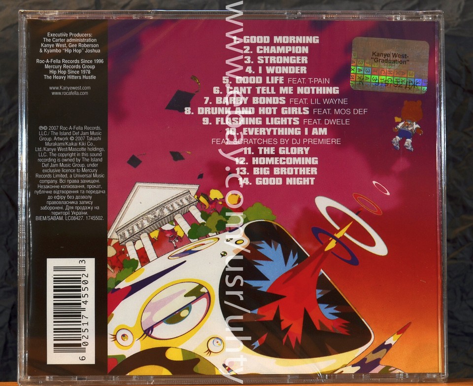 KANYE WEST GRADUATION 2007 RARE UKR ORIGINAL CD CHIPMUNK SOUL ...